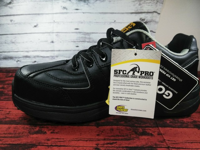 Shoes for Crews Pro SFC Mens Leather Composite Toe Work BOOTS Black 7m ...