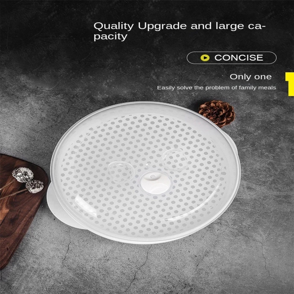 Round Cookware Oven Steamer Cooking Container Microwave Special Plastic ...