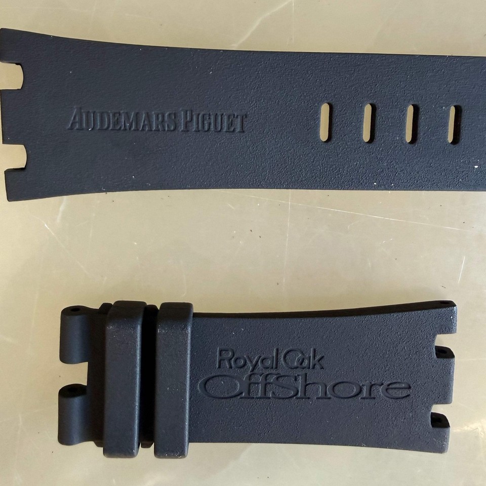 Authentic Audemars Piguet Royal Oak Offshore Black Rubber Watch Band ...