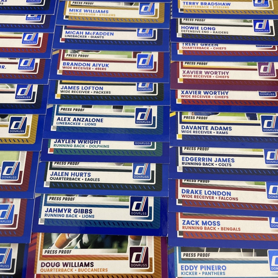 80+ 2025 Donruss Parallel Only Lot Blue Green Red Purple Stars Set ...