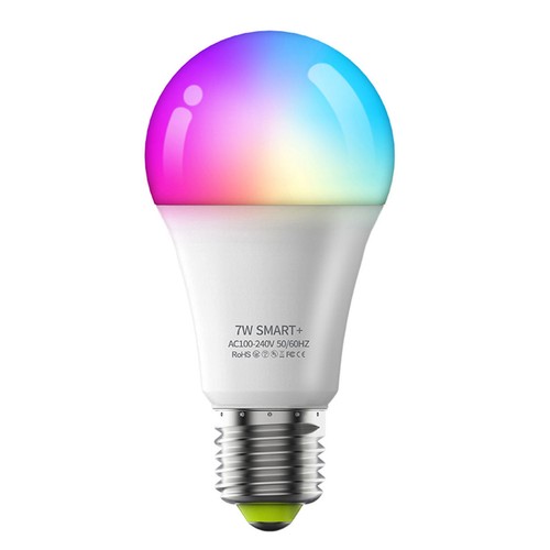 7W Smart RGB WiFi Bulb: Voice Control (Alexa/Google/Siri), APP Dimmable ...