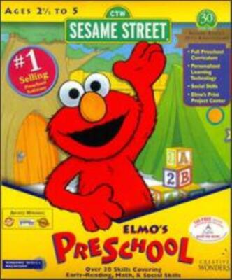 Sesame Street Elmo's Preschool PC CD learn numbers reading shapes ...