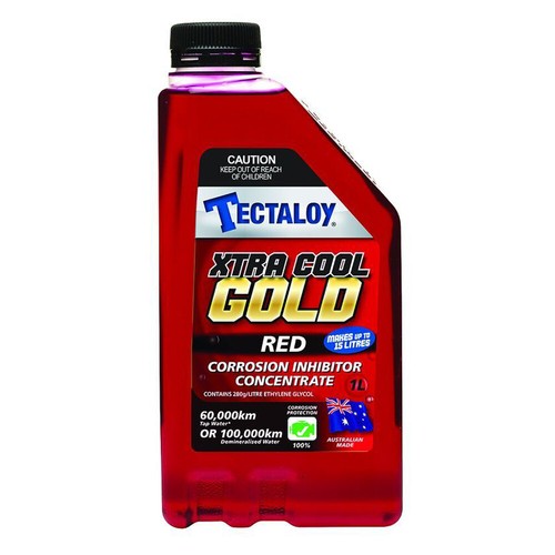 Tectaloy Xtra Cool Gold Red Concentrate Coolant 1L Treats 15 Litres ...
