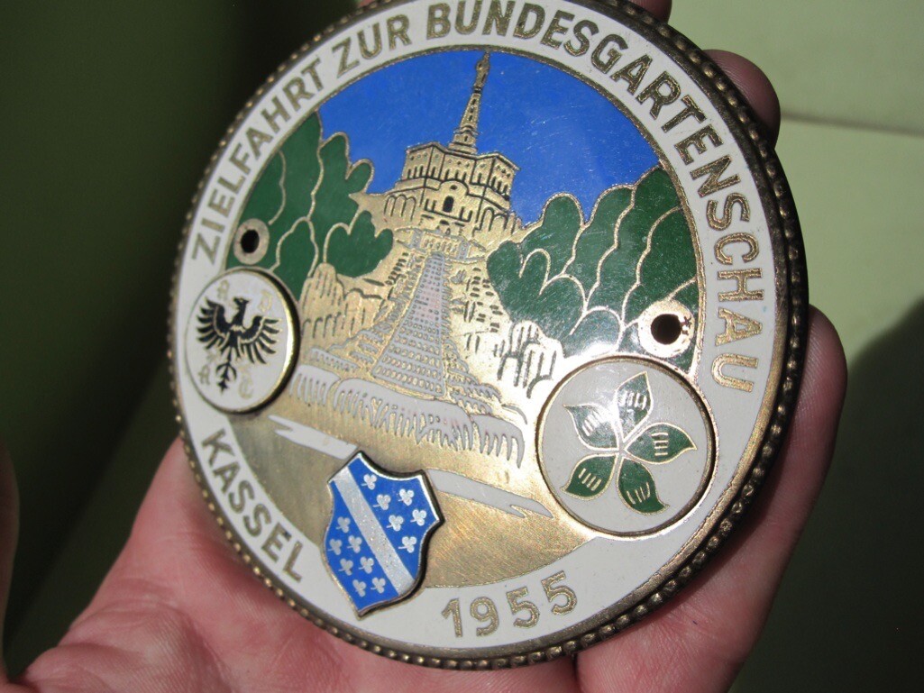 ADAC BADGE 1955 VW BEETLE PORSCHE 356 911 MERCEDES BENZ 230 300 SL ...