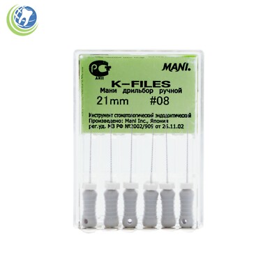 5X Dental Endodontic Hand Use Root Canal K-Files 21mm Stainless Steel 6 ...