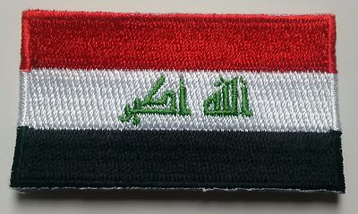 Iraq Flag Patch Embroidered Iron On Applique Iraqi | eBay