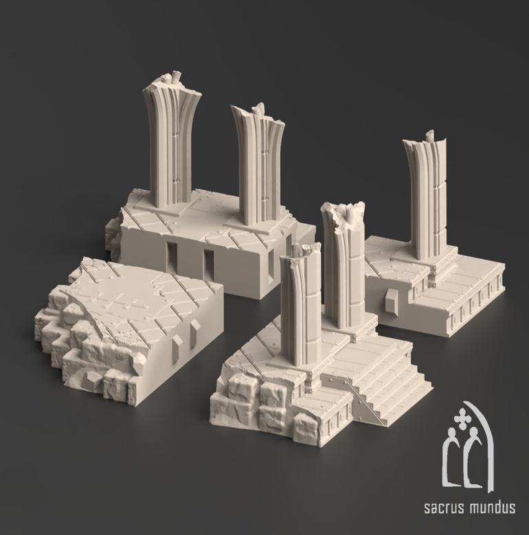 Platform - Divine Bastion, 3d printed tabletop terrain. For Warhammer ...