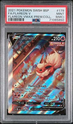 Miscut PSA 9 (MC) Pokémon TCG Flareon V SWSH Black Star Promo SWSH179 ...