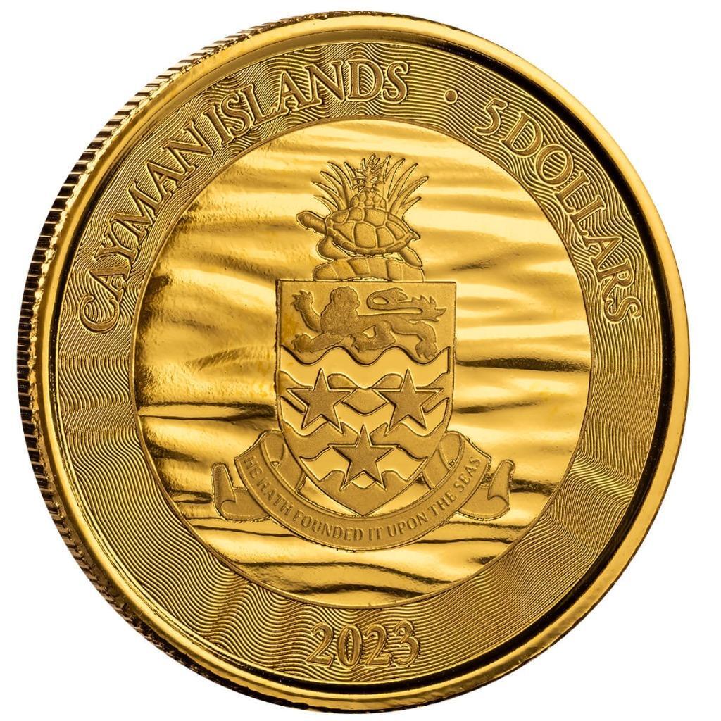 2023 1 oz Gold Coin - Cayman Islands Loggerhead Turtle .9999 Gold Coin ...