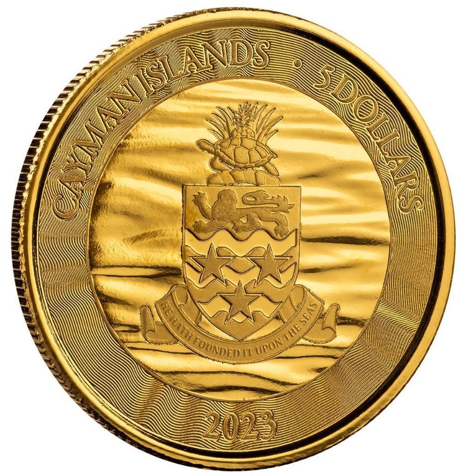 2023 1 oz Gold Coin - Cayman Islands Loggerhead Turtle .9999 Gold Coin ...