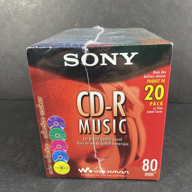 Sony Cd-r Music 18 Discs 80min Color Collection Media JEWEL Cases 1 ...
