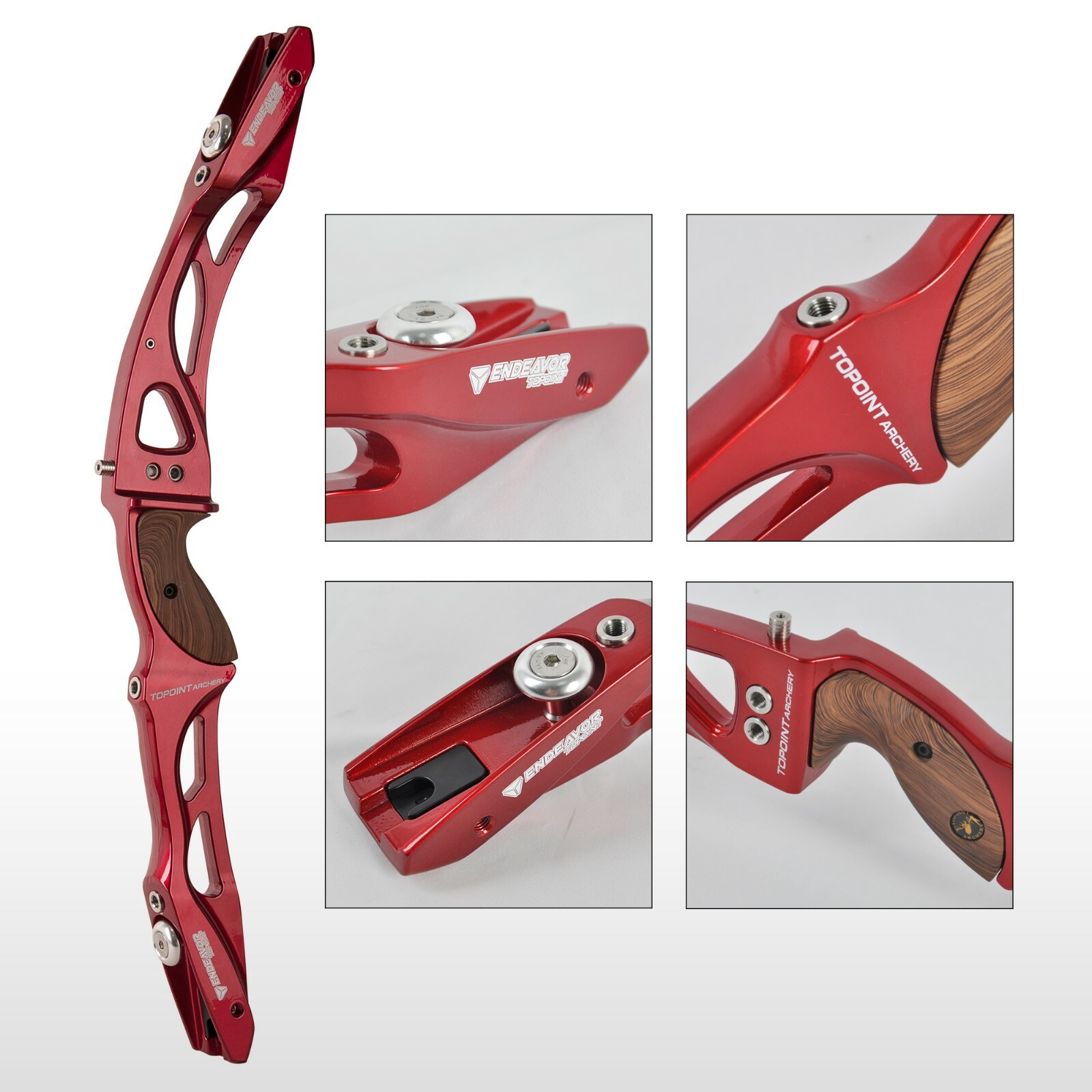 Topoint Endeavor Archery Recurve Bow Riser 25" ILF Riser With Limbs ...