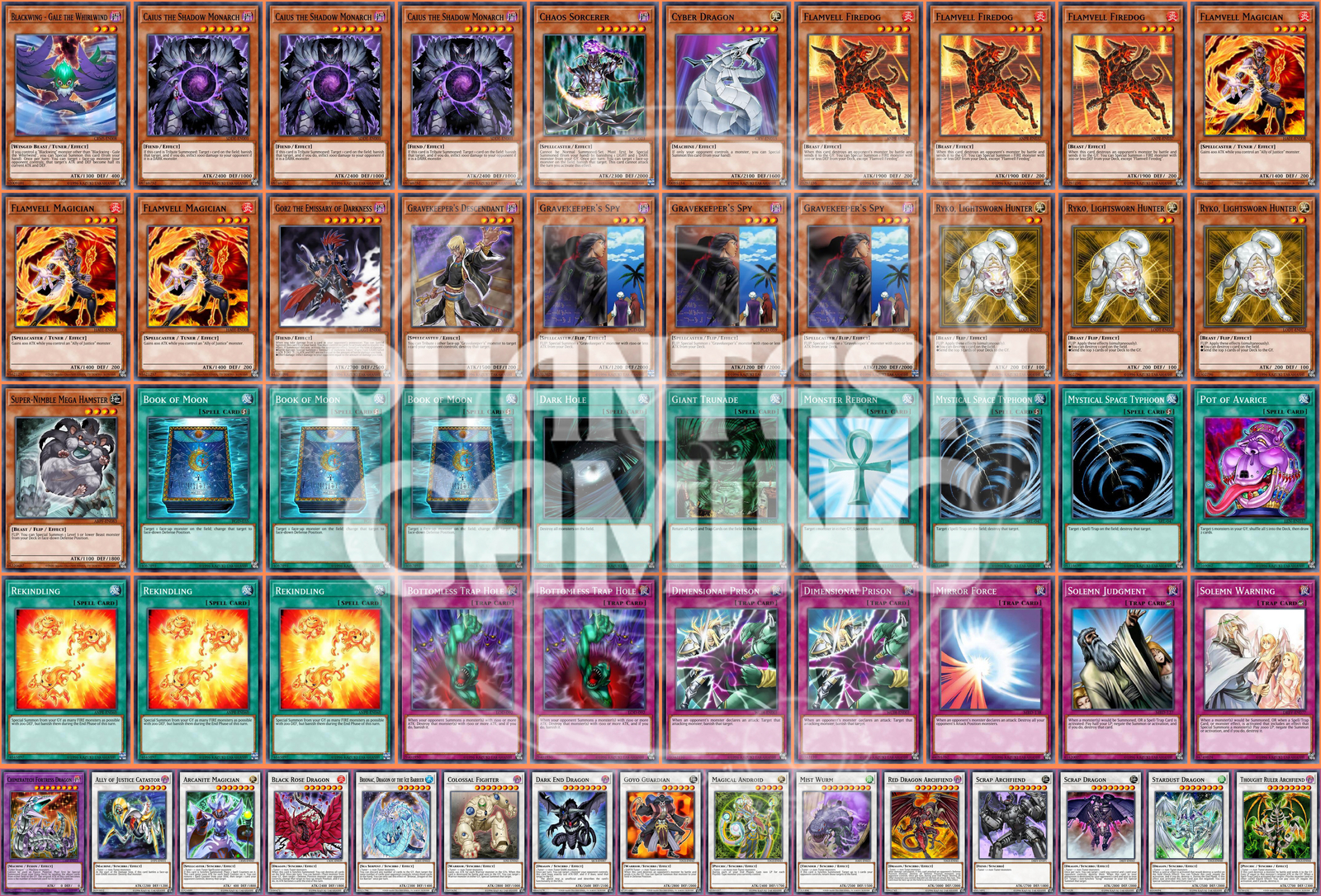 Flamvell Deck Caius Ryko Spy Stardust Dragon Thought Ruler Yugioh | eBay