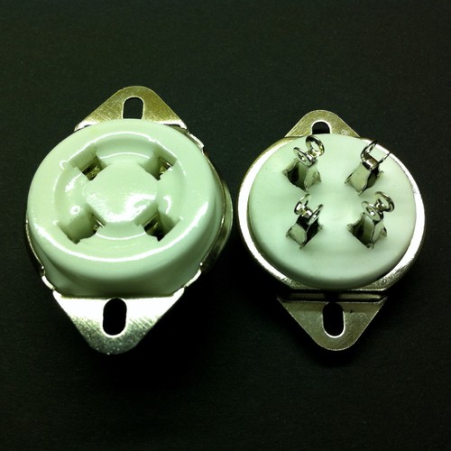 4 Pin UX4 Ceramic Tubes Socket for 2A3, 300B, etc. With plated Brass ...