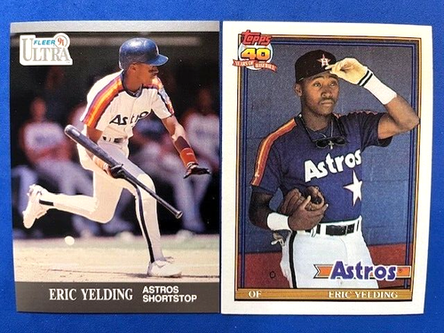 Eric Yelding 1991 Fleer Ultra & 1991 Topps 40 Years of Baseball ...