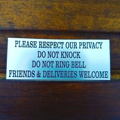 CUSTOM WORDING PERSONALISED POLITE DO NOT KNOCK SIGN DO NOT DISTURB DO ...