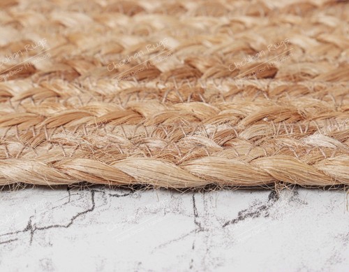 Natural Jute Handmade Area Rug Large Rug Beige Color Eco Turkish Solid ...
