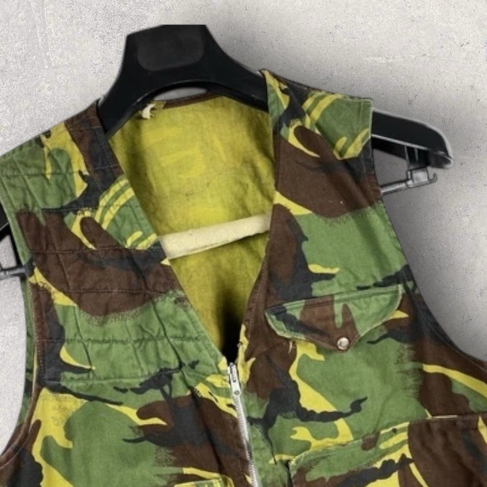 vintage Vest Camo Army British retro 70s 80s rap style us army casual ...