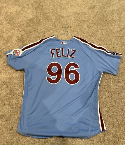 Neftali Feliz MLB AUTHENTIC JERSEY Number 96 Phillies Blue | eBay