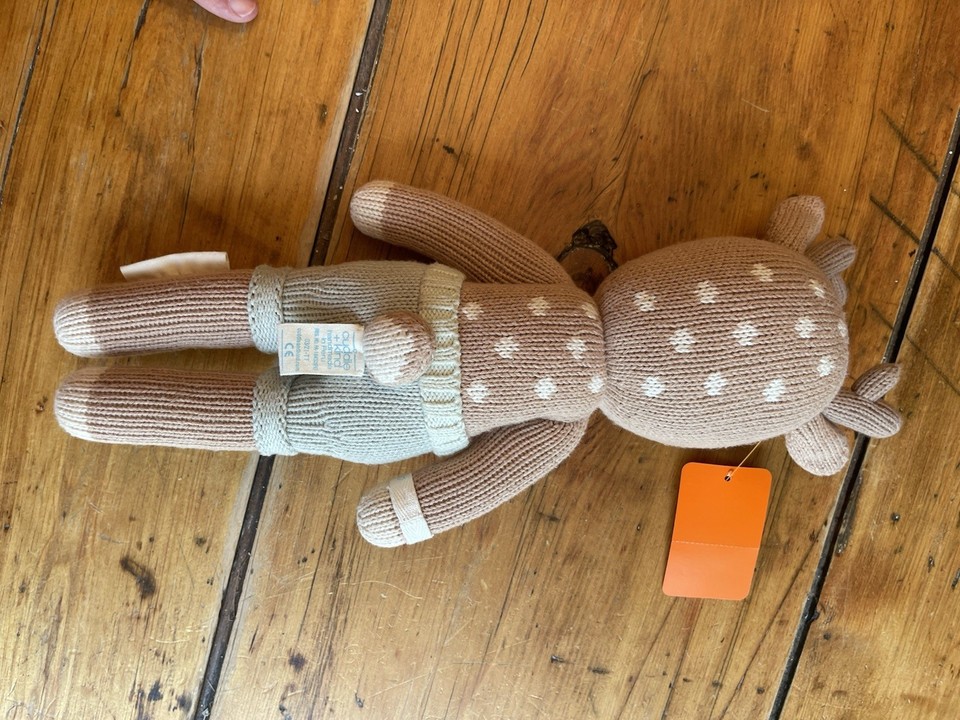 Cuddle Kind Elliott the Fawn Deer Hand-Knit Plush Stuffed Animal 13 ...