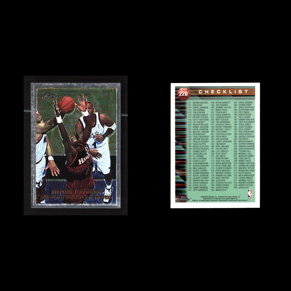 Dikembe Mutombo #220 1999-00 Topps Chrome Atlanta Hawks Basketball Card ...