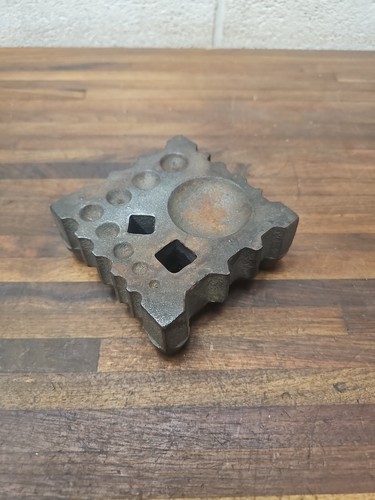 K588- Rare Awesome 6.7 lb. M. MILLER Jeweler's Mini SWAGE BLOCK 4.5x4.5 ...