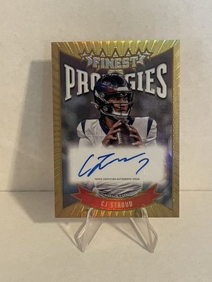 2024 Topps Finest Football CJ Stroud #P-CJS Refractor On Card Autograph ...