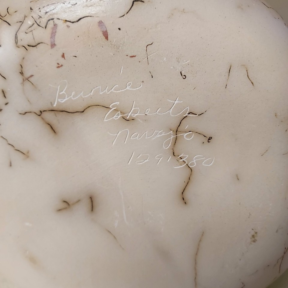 Rare Vintage Native American Navajo Indian Pottery Eskeets Signed Vase ...