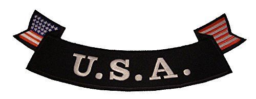 LARGE USA BOTTOM ROCKER BACK PATCH PATRIOTIC STARS STRIPES AMERICA | eBay