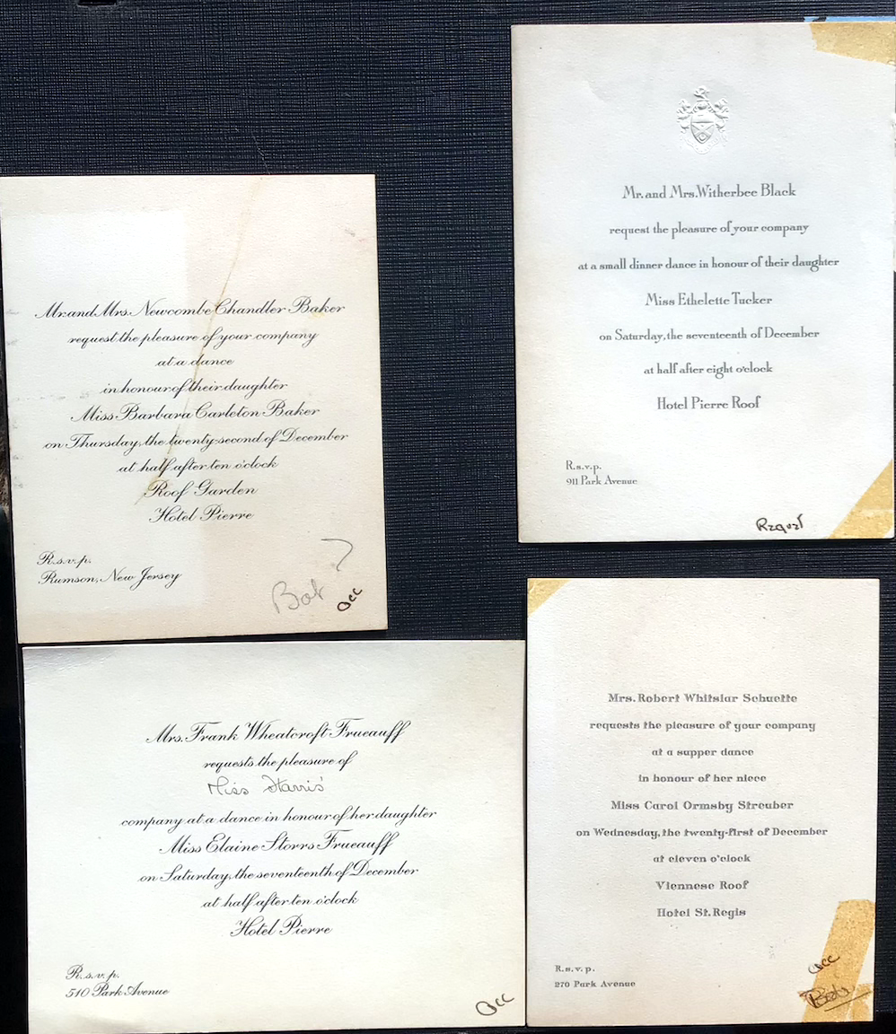 Invitations From The 1940s