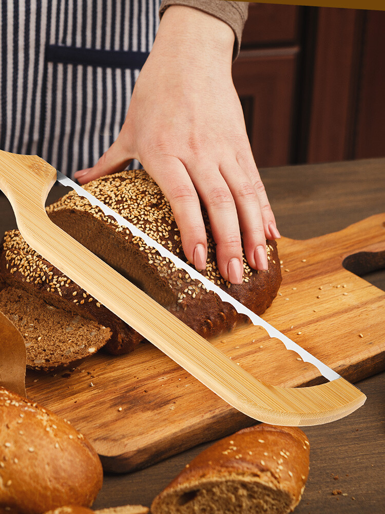 Bread Cutter Serrated Bagel Cutter Stainless Steel Sourdough Bread ...