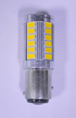 2x LED COB, Ba15d, Small Double Pin Bayonet Cap Light Bulb, Car Lamp ...