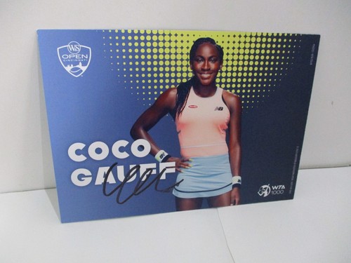2023 COCO GAUFF SIGNED CINCI OPEN 5X7 AUTOGRAPH TENNIS POSTCARD READ ...