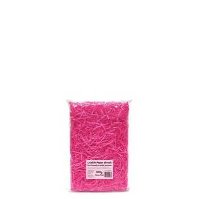 Crinkle Paper Shreds Neon Pink Shredded Hamper Filler Hot Gift Box Wrap ...