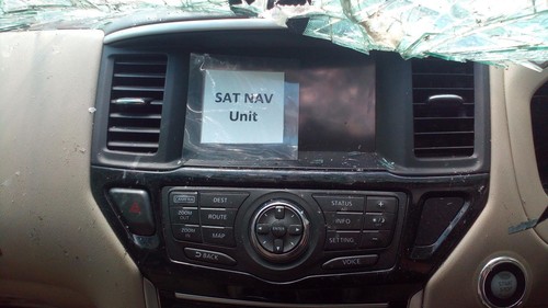 NISSAN PATHFINDER STEREO/HEAD UNIT DISPLAY UNIT, 8IN W/ SAT NAV TYPE ...