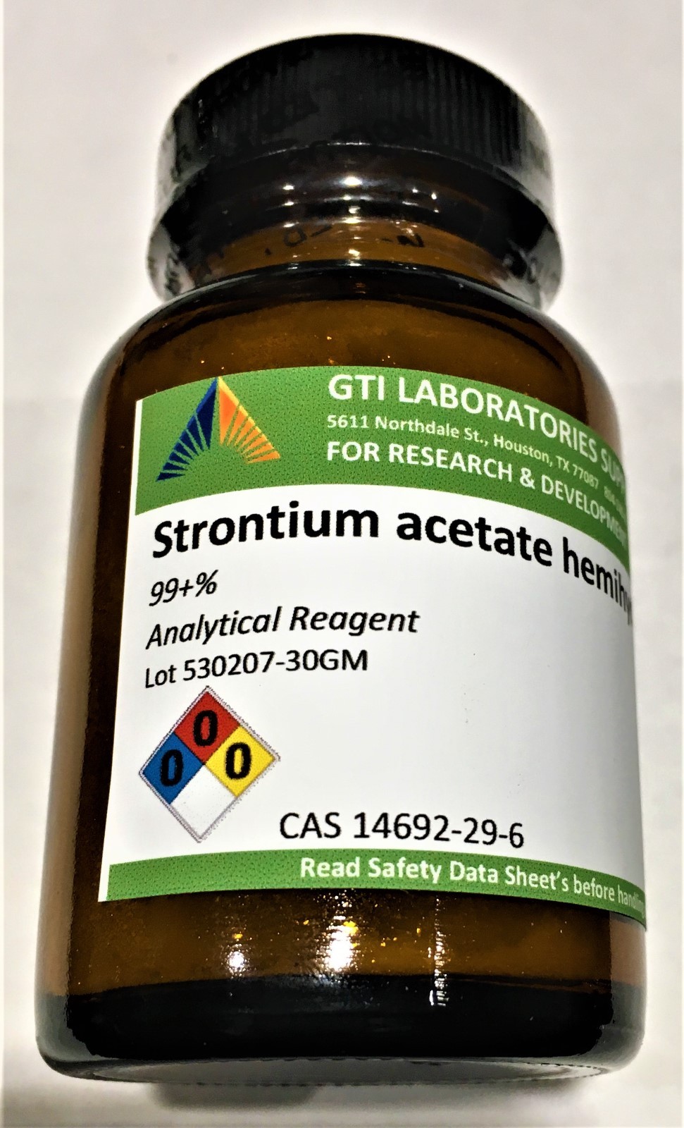 Strontium acetate hemihydrate, 99+%, Analytical Reagent, 30g | eBay