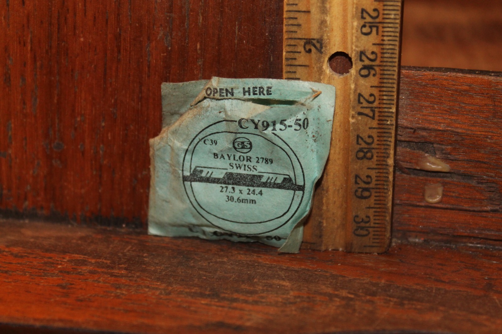 Vintage NOS Germanow-Simon G-S Watch Crystal CY915-50 BAYLOR 2789 SWISS ...