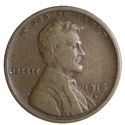 1916-D Lincoln Wheat Cent Penny F/VF Complete Your Album!! | eBay