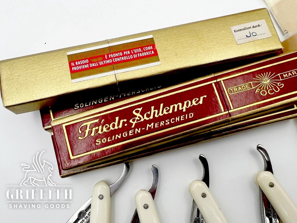 Unused NOS Friedrich Schlemper FOCUS Solingen Straight Razor - New ...