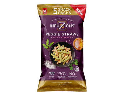Majans Infuzions Salt and Vinegar Veggie Straws 15 g (Pack of 5) | AU ...
