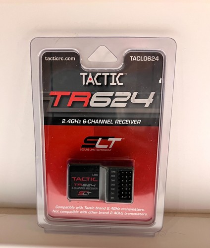 TACTIC TR624 NEW 6 CHANNEL SLT RECEIVER 2.4GHZ RC SINGLE ANTENNA NIB ...