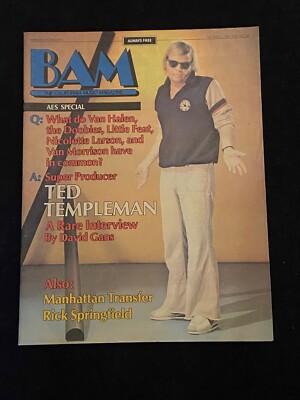BAM(Bay Area Music) "TED TEMPLETON" 10-9-1981 Issue #114 also Rick ...