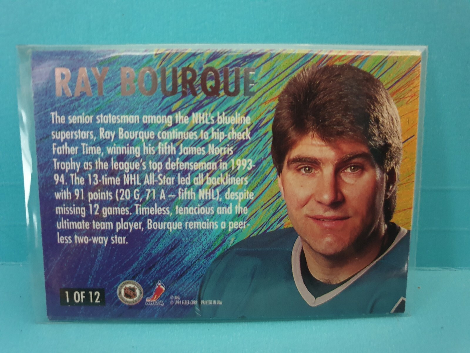 Ray Bourque🏆1994-95 Fleer Ultra #1 ALL star Game NHL Hockey Card🏆FREE ...