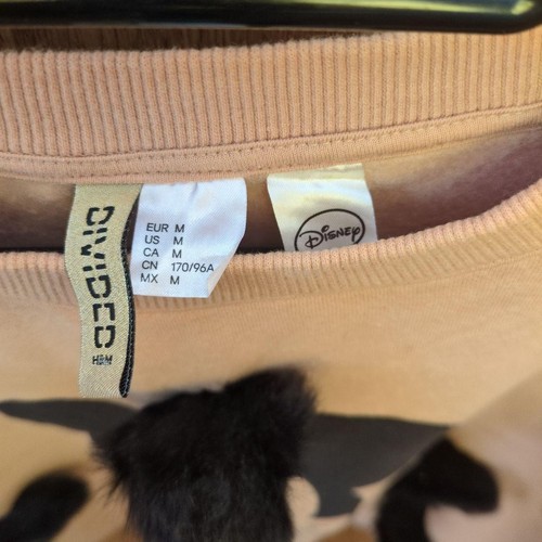 H&M Disney Mickey Fleece Sweatshirt w/ Pom Poms, Warm, Size Used | eBay