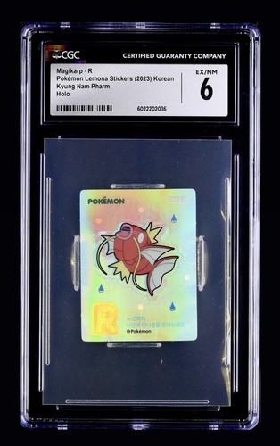 Pokémon 2023 Korean Lemona Sticker Magikarp Holo CGC 6 NM POP 1 LOW POP ...