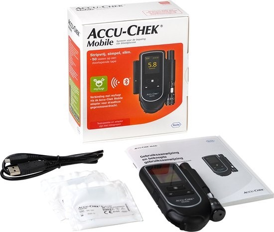 ACCU-CHEK MOBILE BLOOD GLUCOSE MONITOR,METER,LANCING,DRUM, EUROPEAN ...