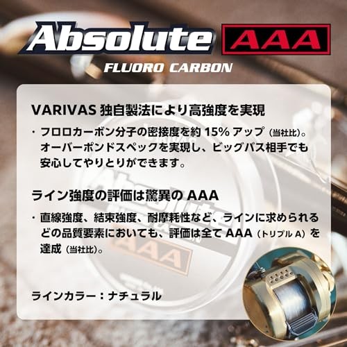 Varivas Absolute AAA Fluorocarbon Line 26.4 ft (80 m) Natural 16LBNEW | eBay