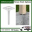 Concrete In Post Support Base Bracket Brace Post supports 3 sizes ...