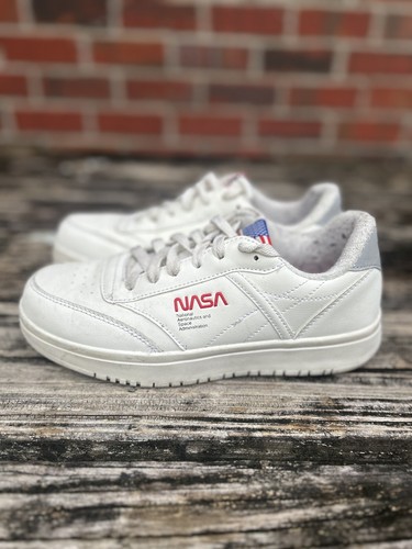 NASA Capsule National Aeronautics & Space Admin White Leather Tennis ...