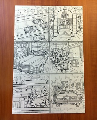 PAPERCUT 2 issue 3 original penciled inked 11x17 comic book artwork ...